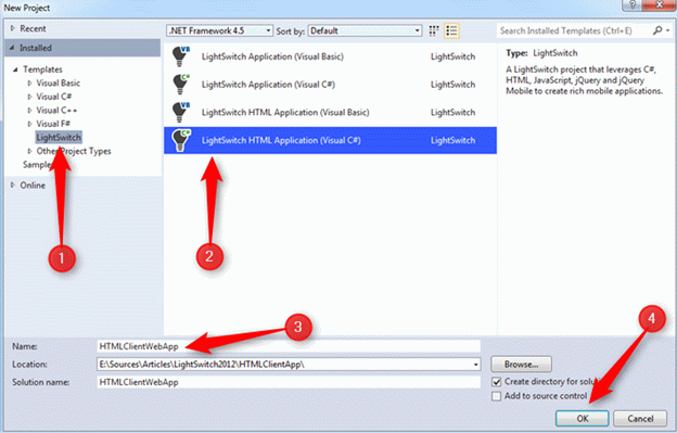 How to Create Web Application Using Visual Studio LightSwitch HTML Client